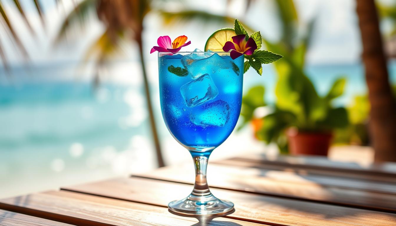 Sparkling Blue Mocktail: A Vibrant 100% Non-Alcoholic Drink